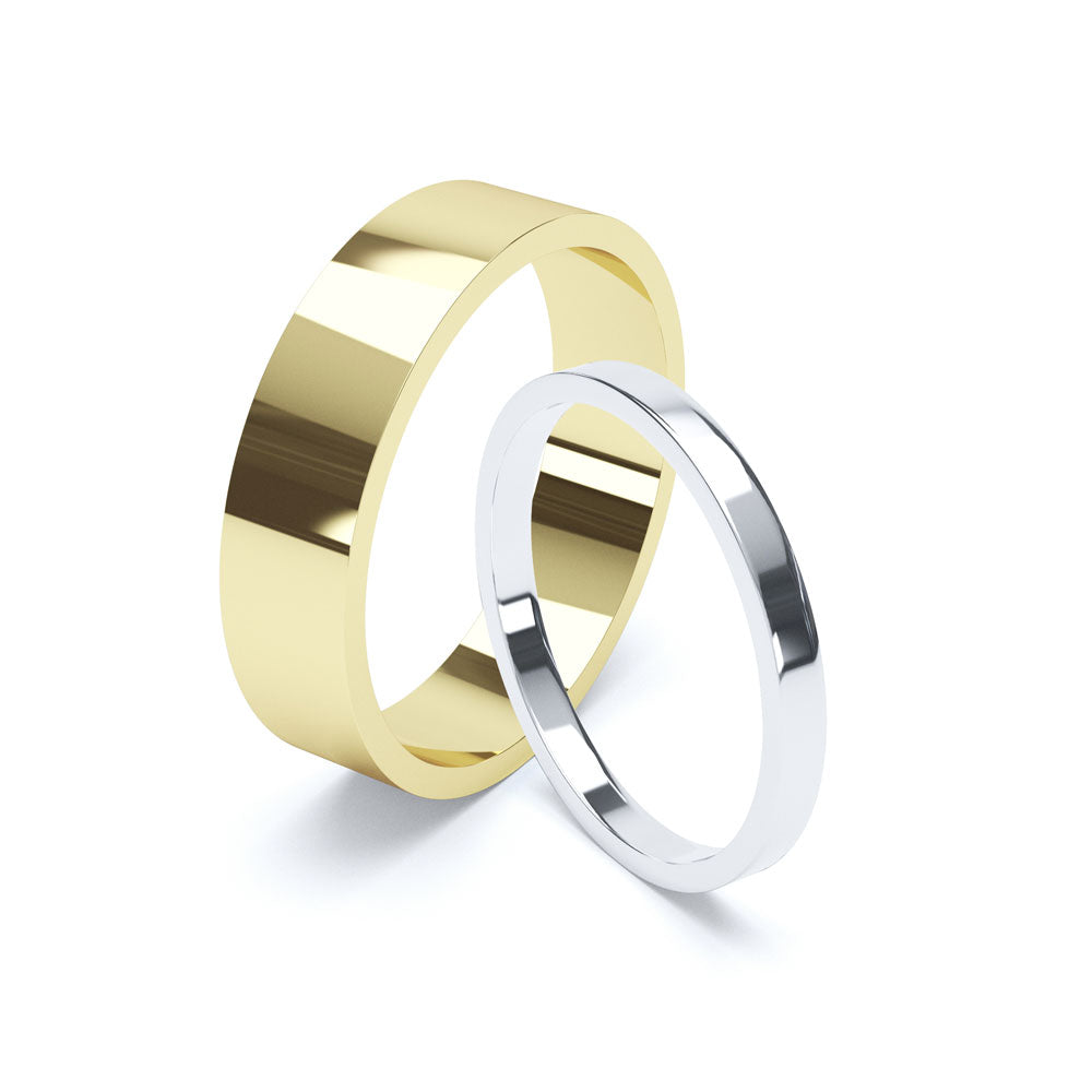 Flat Profile Wedding Ring – Saffron Lilly Ltd